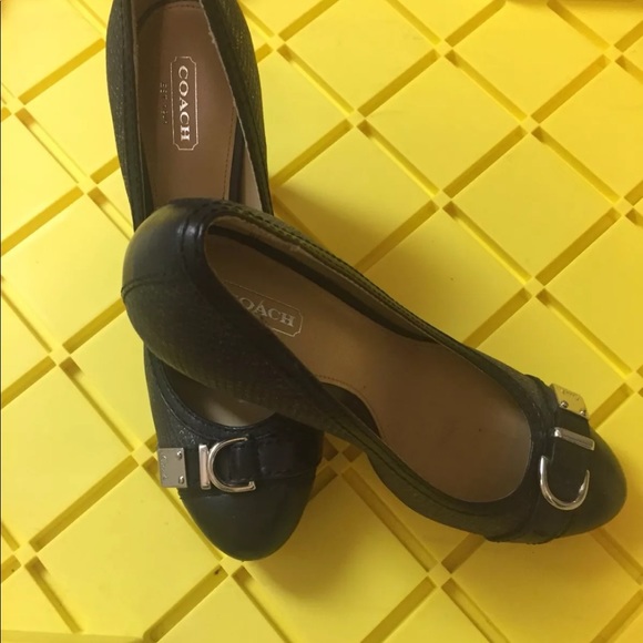 Coach | Shoes | Coach Block Heels Size 95 Like New Except No Box | Poshmark